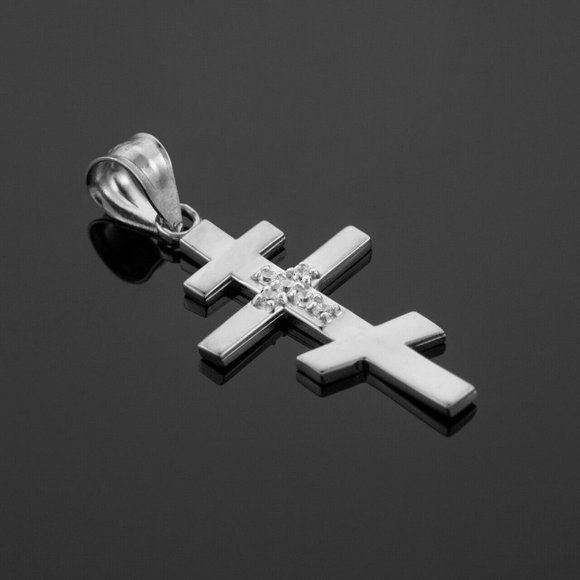 Element Shine | Jewelry | 4k Real Gold Diamond Orthodox Cross Pendant ...